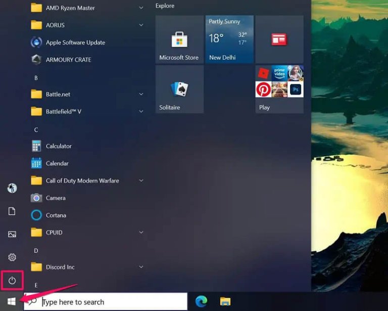 Volledig afsluiten in Windows 10 - Passele